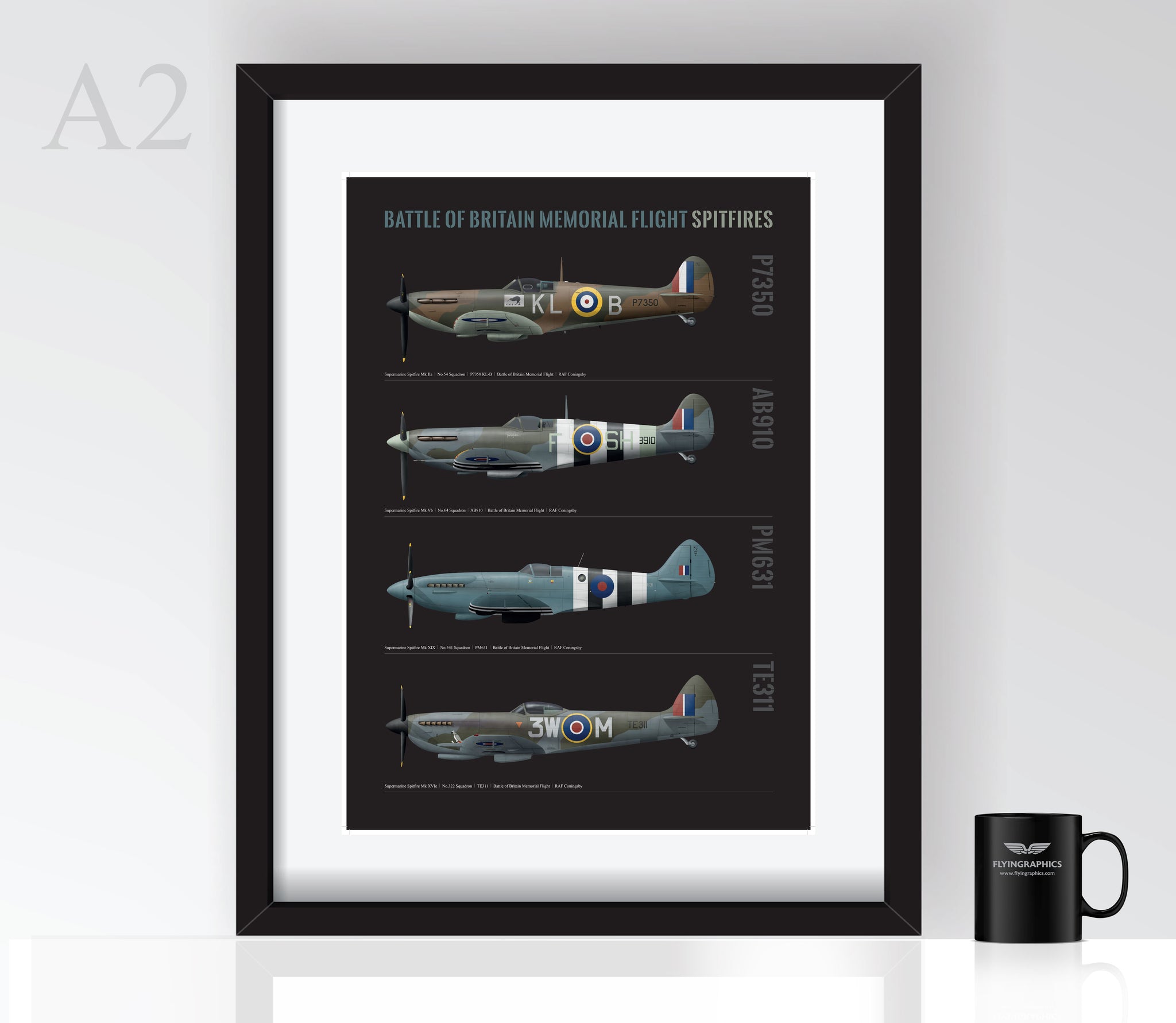 BBMF Spitfires - A2 or A3 Poster | Flyingraphics