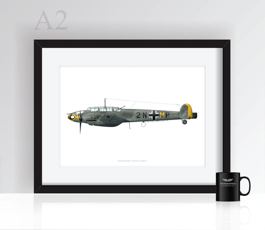 POSTER tagged "Messerschmitt Bf 110D"Flyingraphics