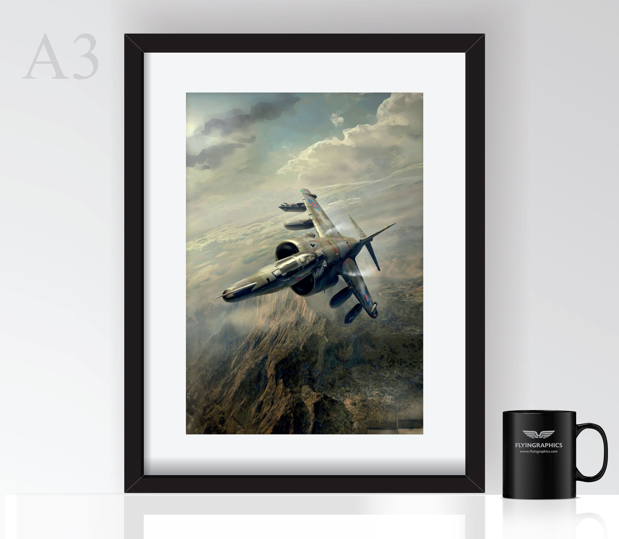 Harrier - A3 Poster | Flyingraphics